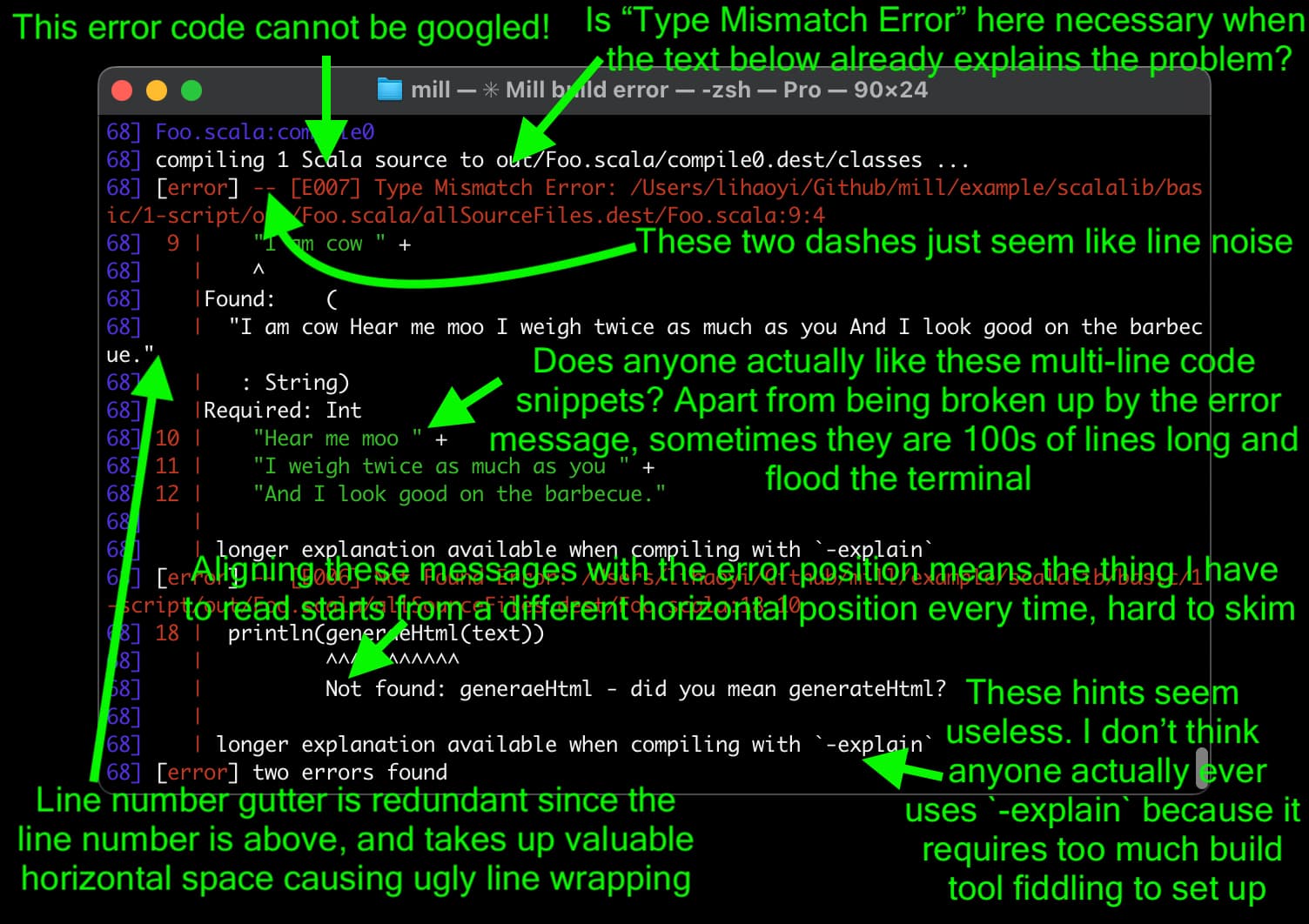 Does anyone else find Scala 3 error formatting horribly noisy and unhelpful? - Compiler - Scala ...